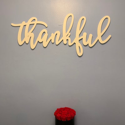Thankful Sign, Thankful Wood Sign, Thankful Wall Decor, Thanksgiving ...
