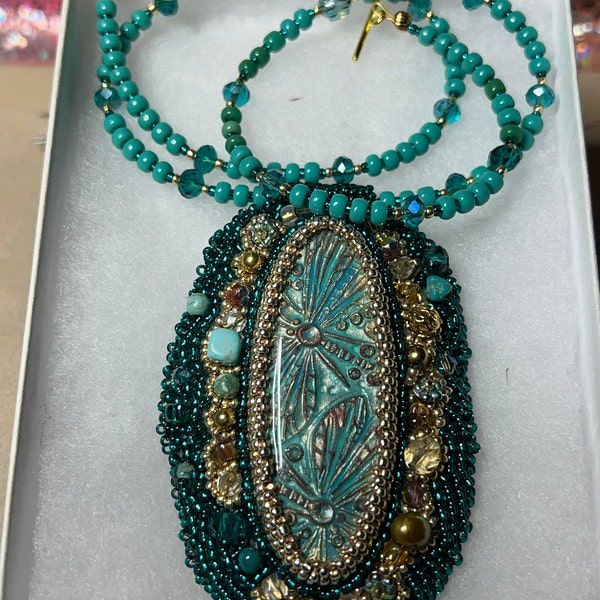 Kokopelli Good Luck Polymer Clay Medallion Pendant Jewelry Making ...