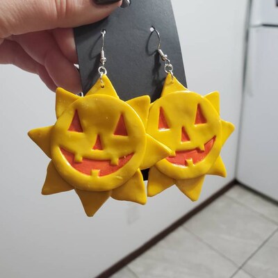 Halloween Candy Corn Bat Earrings - Etsy