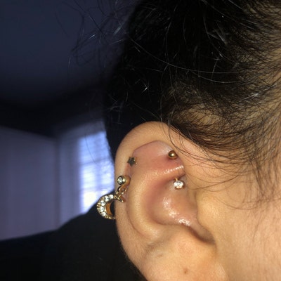 Daith Earring Daith Piercing 16g Rook Earring Rook Piercing Eyebrow ...