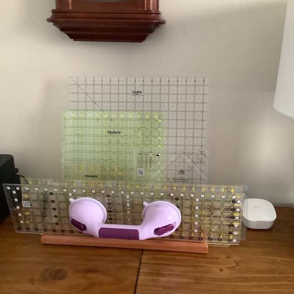 14 Slot Maple Quilting Ruler Holder, Wall Mounted Model - Etsy