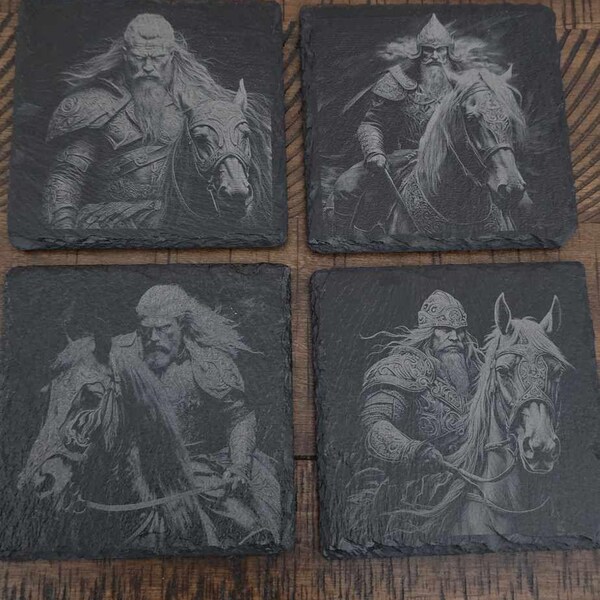Dragon Drache Mountain Boulder Rock Fantasy Scene Coaster Laser File ...