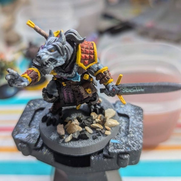 Poppy the Loud Howl, Pug Beast Bard Caster Mage Pet Dog, 28mm 32mm ...