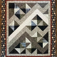 Pathways 2023 Queen Grey-blue Colourway Quilt Pattern, Contemporary ...