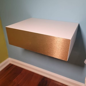 Minimalist White Floating Dressing Table / Vanity Shelf - Etsy