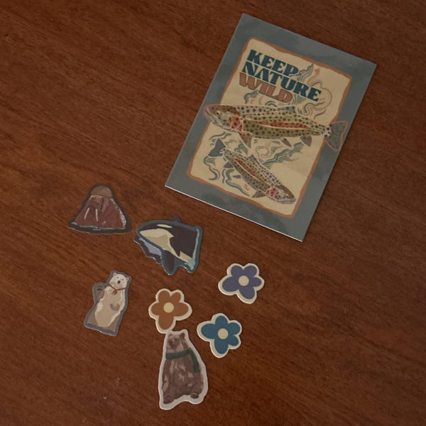 Earthy Nature Stickers | Keep Nature Wild | Weatherproof Travel/granola ...