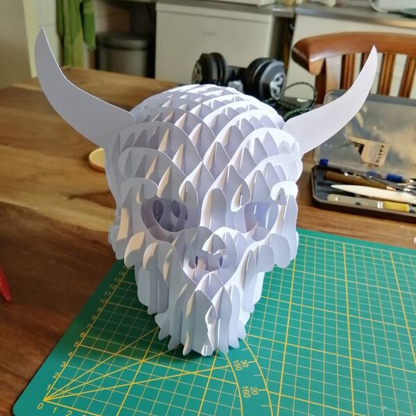 Skull Pop up PDF, SVG Template, Halloween Skull Sliceform Pop up SVG ...