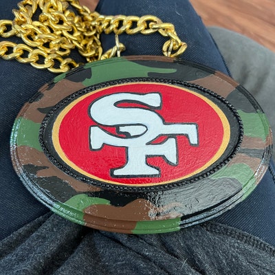 49ers Red and Black Bling Chain San Francisco 49ers Chain San - Etsy