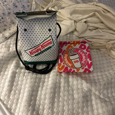 Quirky KRISPY KREME DOUGHNUT Backpack and Sling Crossbody Bag for Man ...
