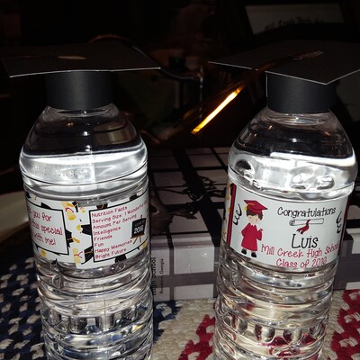 Personalized Graduation Party Water Bottle Labels Graduation Party ...