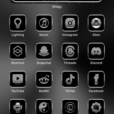 AMETAL Theme App Icon Set, Custom Icons for iPhone and Android Home ...