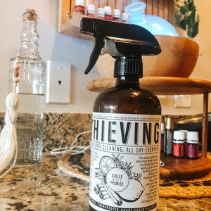 Thieves Cleaner Label Household Cleaner Spray Bottle Label - Etsy