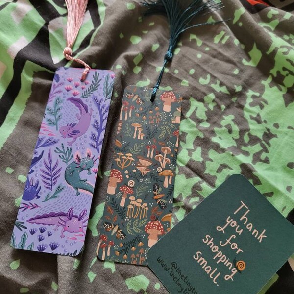 Axolotl Bookmark- With or Without Tassel- Kawaii Bookmark- Book Worm ...