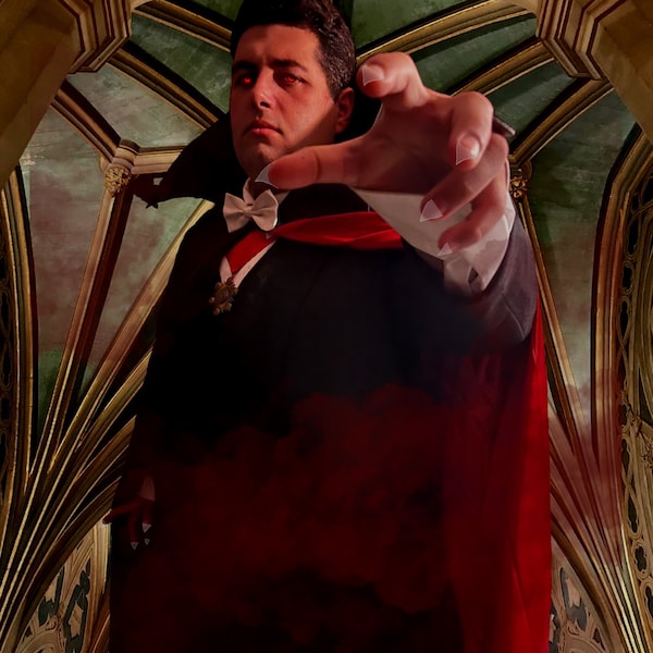 Halloween Vampire Dracula Costume | Red/black Cape | Adult Cape | Men ...