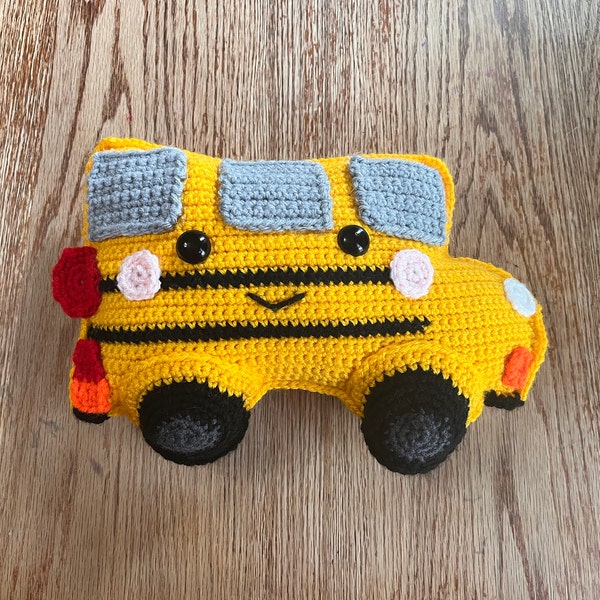 School Bus Crochet Pattern, School Bus Amigurumi Pattern, School Bus ...