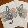 Fiddlestitch A5 Treble Clef Embroidered Notebook, Journal, Music Gift ...