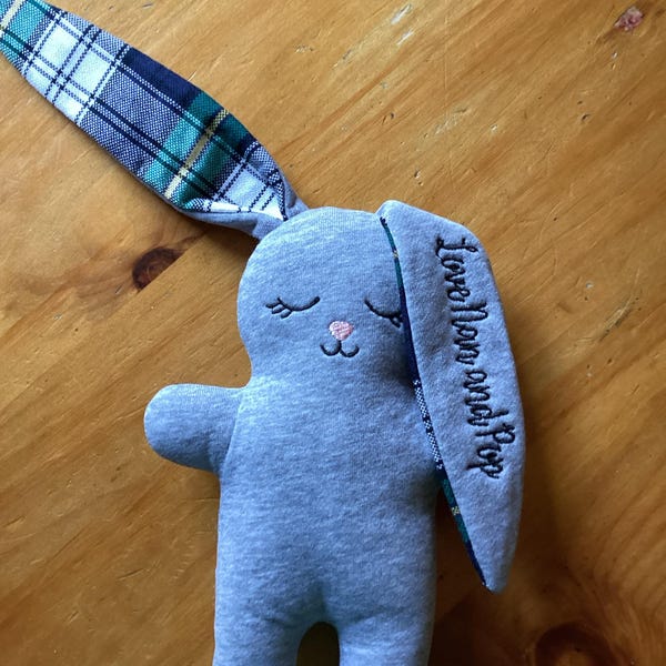 Keepsake Bunny, Memory Bunny, Personalized Easter Bunny, Memorial Bunny ...