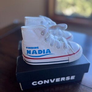 Baseball Converse, Rookie of the Year, White High Tops, Red and Blue ...