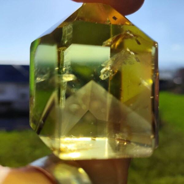 Clear Yellow Citrine Crystal Quartz 124 Sided Disintegrator Pranic ...