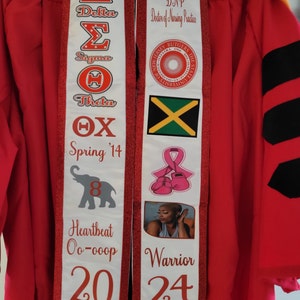 Dual Colored Panel Custom Graduation Stole HBCU Style - Etsy
