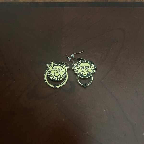 Labyrinth Door Knocker Earrings - Etsy