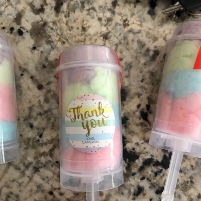 12 Unicorn Cotton Candy Push Pops Cotton Candy Party Favors - Etsy