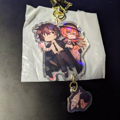 BSD Bungou Stray Dogs Glitter Keychains Acrylic: Osamu Dazai, Nakahara ...