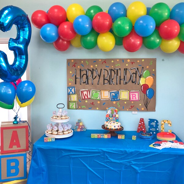Bluey Painted Birthday Banner, Bluey Birthday Party Theme, Cartoon ...