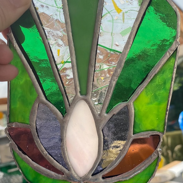 Lotus Ray Stained Glass Pattern, Stained Glass Patterns, Digital ...