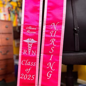 NURSING-RN Personalized Embroidery Graduation Stole - Etsy