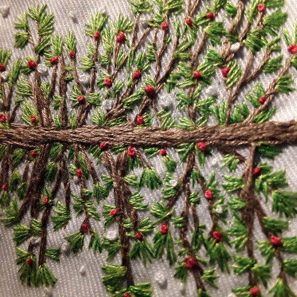 Christmas Tree Hand Embroidery Kit - Winter Christmas Embroidery ...