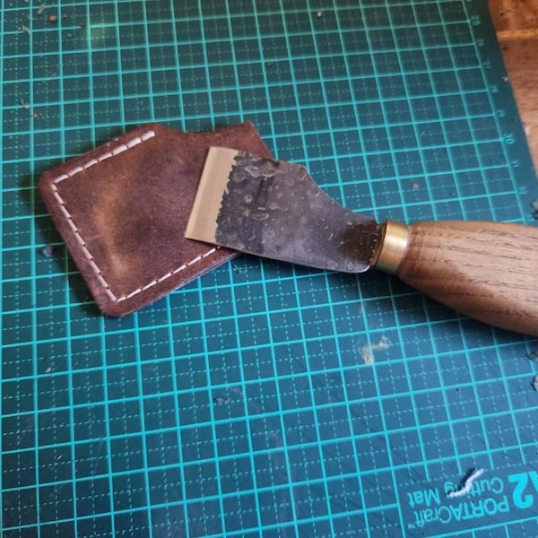 Hand-forged Slick Chisel – 52100 Carbon Steel & Ash Handle With Leather ...