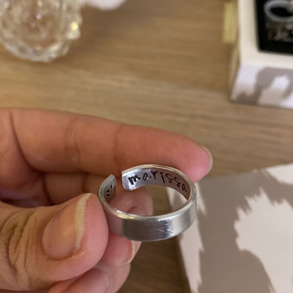 Secret Message Ring, Personalized Ring, Adjustable Ring Jewelry, Hand ...