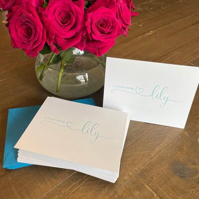 Note Cards With Envelopes Set for Women, Set of 10 Folded Stationery ...