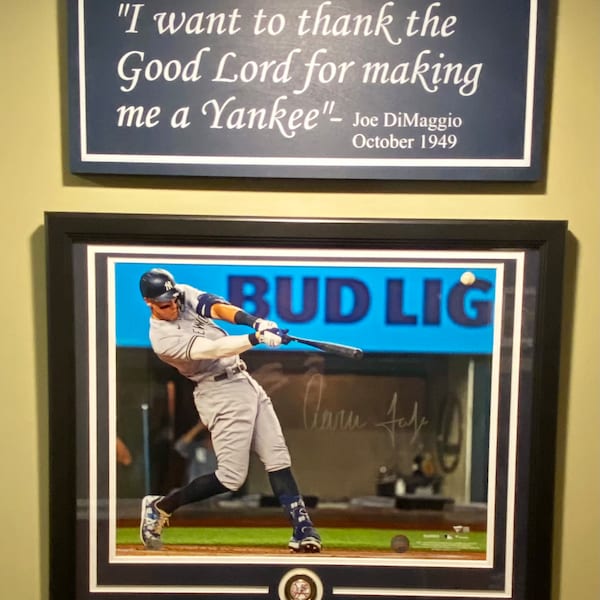 New York Yankee Sign. Baseball Wood Sign. Joe Dimaggio Baseball Sign ...