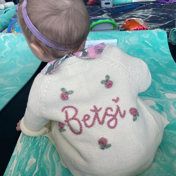 Personalised Hand Embroidered Birthday Confetti Number Sweater First ...