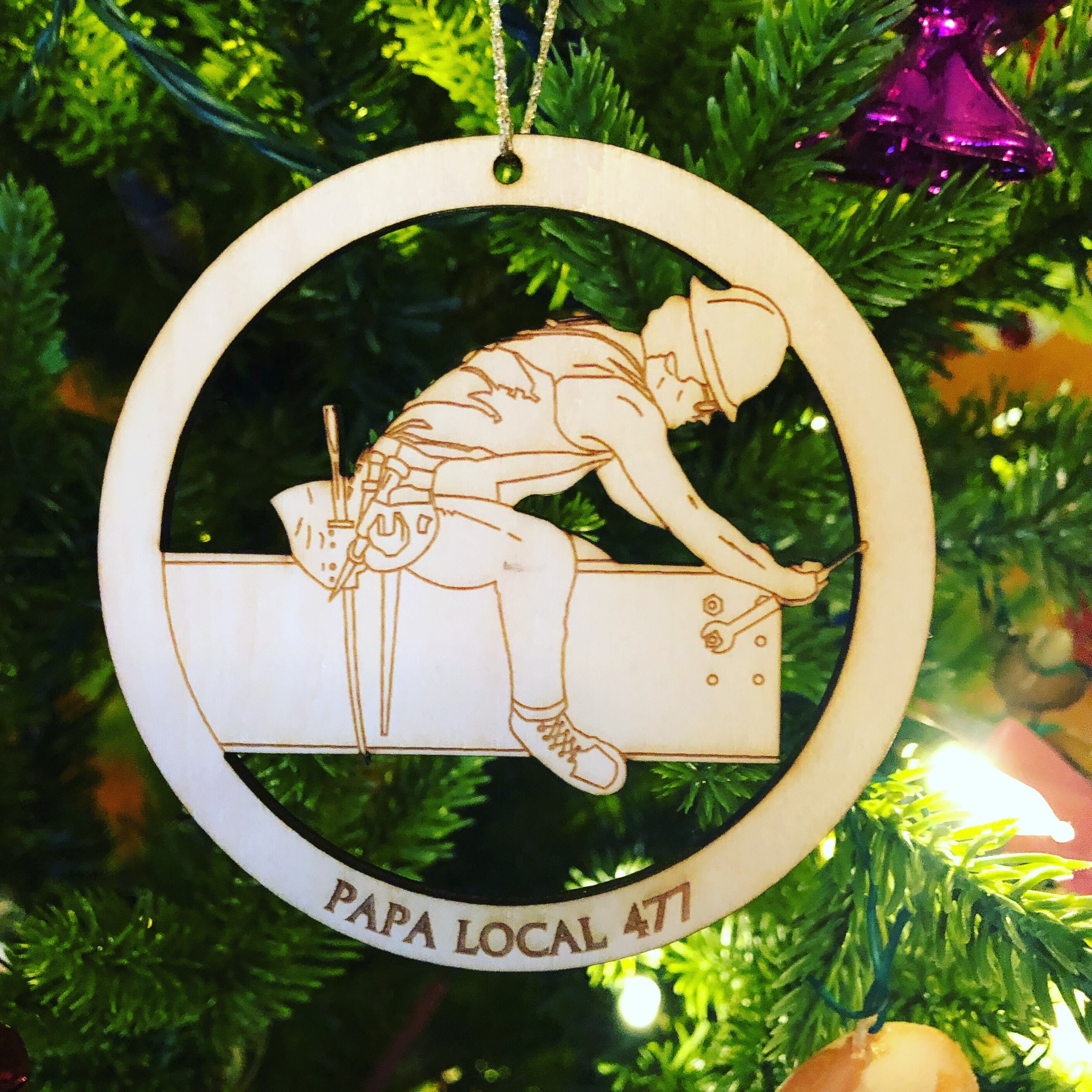 Personalized Steel Iron Worker Ornament Iron Worker | Etsy