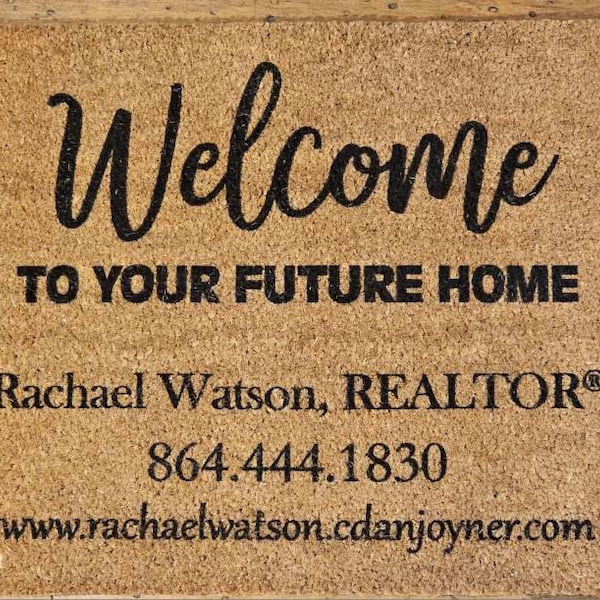 Realtor Custom Doormat Open House Doormat Realtor Doormat Business ...