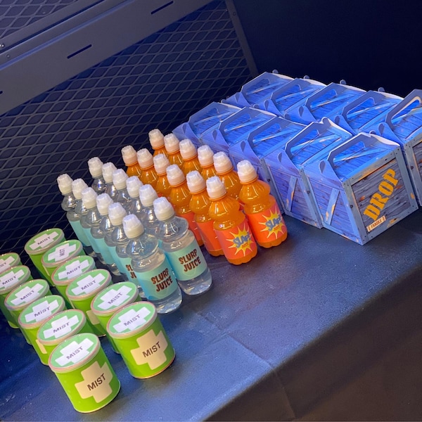 Gamer Slurp Labels -printable Labels [INSTANT DOWNLOAD] -gamer Gatorade ...