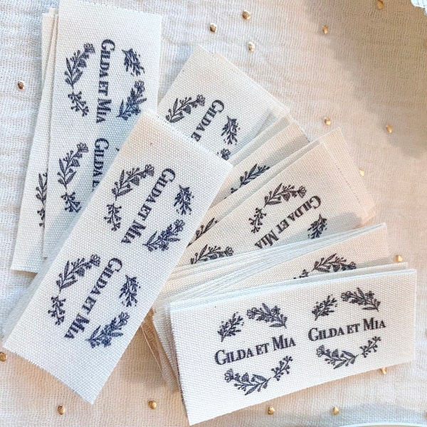 50 Custom Design Fabric Clothing Labels Design With Your Text or Logo ...