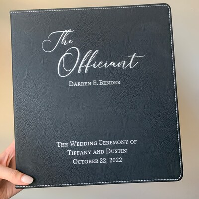 Officiant Personalized Binder, 3 Ring Binder, Wedding Planner, Photo ...