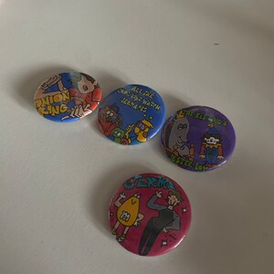 4 Pack Retro Style FNAF Button Pins 37 Mm - Etsy