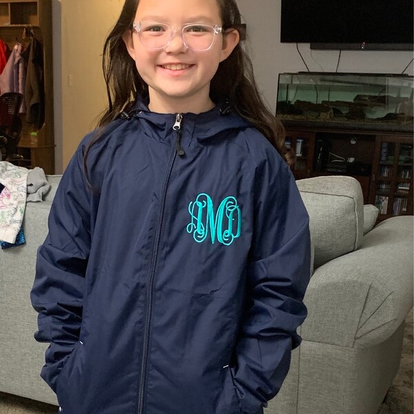 Monogrammed Rain Jacket Personalized Rain Coat - Etsy
