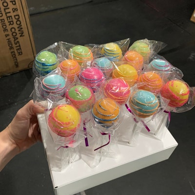 Neon Sparkle Cake Pops - Etsy
