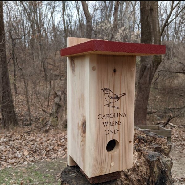 Cedar Songbird Roosting Box - With Cleanout - Etsy