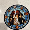 Personalized Irish Setter Stained Glass Effect Metal Christmas Ornament ...