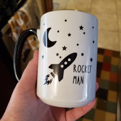 Rocket Man, Rocket Man Mug, Space Gift, Rocket Ship, Coffee Gift, Space ...