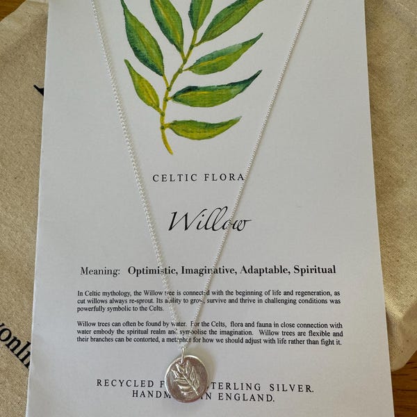 ROWAN NAME Necklace - Tree, Leaf Jewellery, Celtic, Ogham Gift, Pagan ...