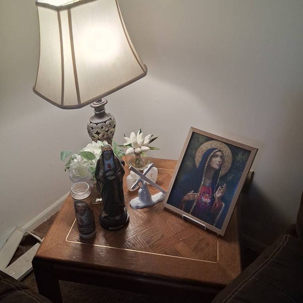 Auspice Maria Print | Catholic Art Print - Etsy