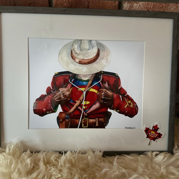 Rcmp Print: "a Hero V" Watercolor Limited Edition Prints of a Female ...